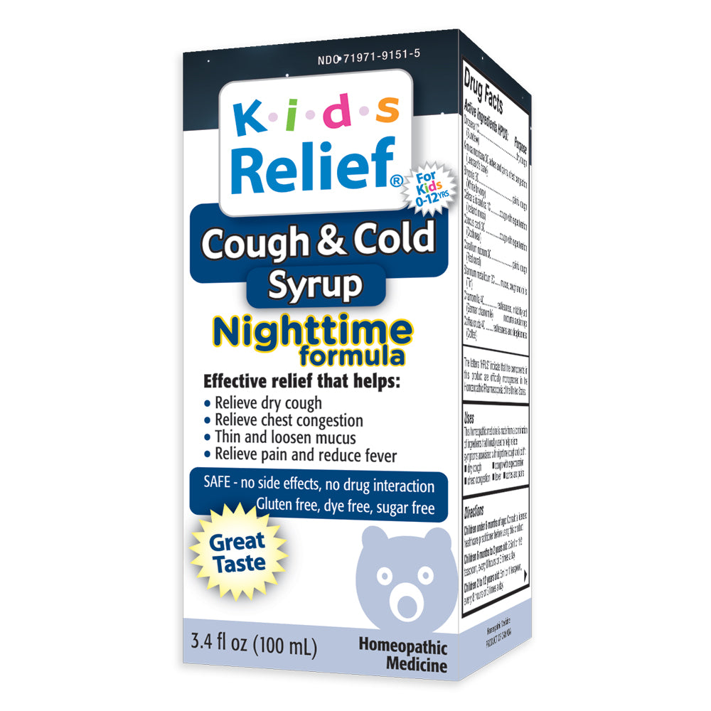 Kids Relief Cough & Cold Nightime Syrup for Kids 0-12 Years – Homeolab Shop